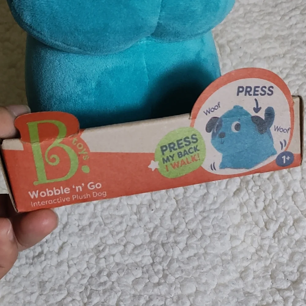 B toys | Toys | B Toys Wobble N Go Woof Woof Interactive Plush Dog Toy ...